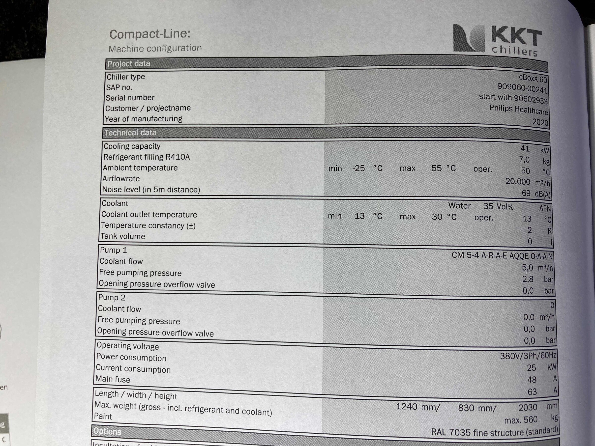 Peripheral: KKT cboxX 60 aircooled 41 KkT coolingpower (10°C/45°C) Pump and 40 Liter ...